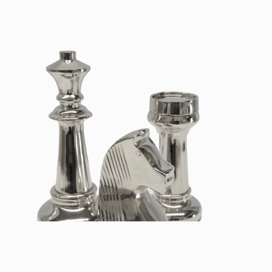 Chess Pieces Silver Set Of 3 Urban Lifestyle - Urban Lifestyle